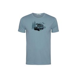 Greenbomb T-Shirt 'Nature Getaway' Herren Gr&ouml;&szlig;e XS himmelblau / schwarz