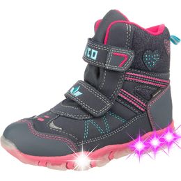 Lico Stiefel M&auml;dchen Gr&ouml;&szlig;e 25 blau / dunkelgrau / pink