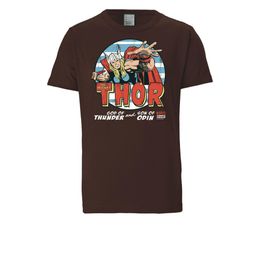logoshirt T-Shirt 'Marvel - Mighty Thor' Damen Gr&ouml;&szlig;e M braun