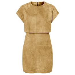 Werner Christ Lederkleid 'Katie' Damen Gr&ouml;&szlig;e 42 beige Winterkleid