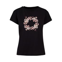 F4NT4STIC T-Shirt 'Rosa Fr&uuml;hlings Blukranz Dekor' Damen Gr&ouml;&szlig;e 4XL rosa / altrosa / schwarz
