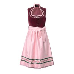 Ulla Popken Dirndl Damen Gr&ouml;&szlig;e 58 smaragd / rosa / weinrot