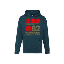 Oldskull Kapuzensweater 'Retro Japan Island' Herren Gr&ouml;&szlig;e XXXL dunkelgr&uuml;n
