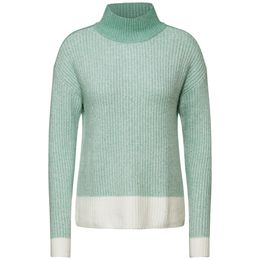 Cecil Pullover Damen Gr&ouml;&szlig;e M gr&uuml;n / gr&uuml;nmeliert / wei&szlig;
