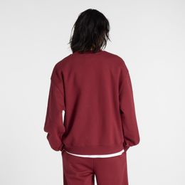 New Balance Sweatshirt 'Essentials' Damen Gr&ouml;&szlig;e XS dunkelrot / wei&szlig;