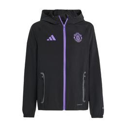 adidas Performance Sportjacke 'Manchester United Tiro 25 Competition' Jungen Gr&ouml;&szlig;e 128 lila / schwarz