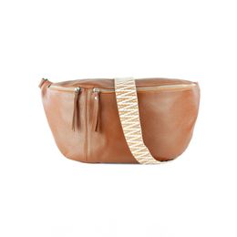 Lepelou G&uuml;rteltasche 'VENEZIA' Damen Gr&ouml;&szlig;e 47 cm x 25 cm x 15 cm cognac
