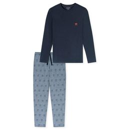 Schiesser Pyjama Herren Gr&ouml;&szlig;e XXL rauchblau / nachtblau