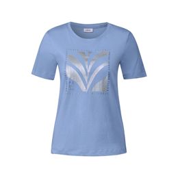 Cecil T-Shirt Damen Gr&ouml;&szlig;e S hellblau / silber