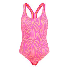 Beco The World Of Aquasports Badeanzug 'Zebra Vibes' Damen Gr&ouml;&szlig;e XL orange / pink