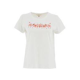 Organication T-Shirt Damen Gr&ouml;&szlig;e XS hellgr&uuml;n / hummer / knallrot / offwhite