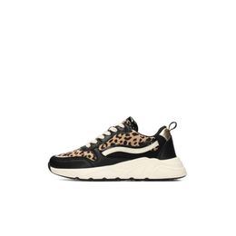 Posh By Poelman Sneaker 'Charlie' Damen Gr&ouml;&szlig;e 38 hellbraun / gold / schwarz