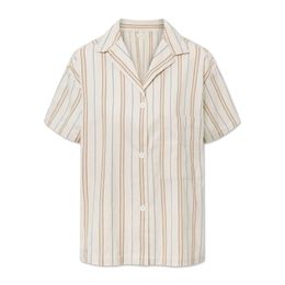 Studio Feder Bluse Damen Gr&ouml;&szlig;e S creme / blau / braun / rosa