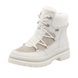 Remonte Schn&uuml;rstiefel Damen Gr&ouml;&szlig;e 38 beige / wollwei&szlig; Winterschuhe
