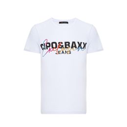 Cipo & Baxx Cipo & Baxx T-Shirt Herren Gr&ouml;&szlig;e XL blau / gelb / rot / schwarz / wei&szlig;