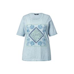 Ulla Popken T-Shirt Damen Gr&ouml;&szlig;e XL/XXL blau / hellblau / grasgr&uuml;n