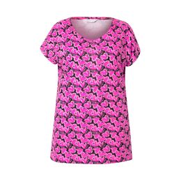 MIAMODA Shirt Damen Gr&ouml;&szlig;e 4XL fuchsia / hellpink / schwarz