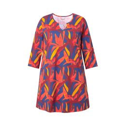 Ulla Popken Shirt Damen Gr&ouml;&szlig;e 13XL/14XL navy / dunkelgelb / orange