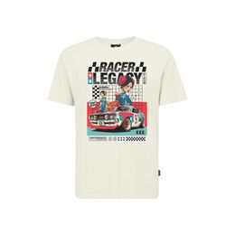 Oldskull T-Shirt 'Asian Kimono Racing Club Graphic' Herren Gr&ouml;&szlig;e M offwhite