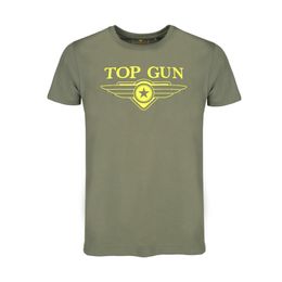 Top Gun T-Shirt 'TG2024002' Herren Gr&ouml;&szlig;e XXL gelb / oliv