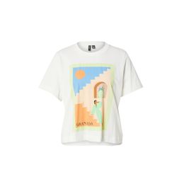 V&eacute;ro Moda Vero Moda T-Shirt 'VMBeta Mette' Damen Gr&ouml;&szlig;e XL hellblau / hellgr&uuml;n / pfirsich / offwhite