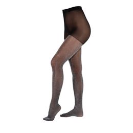 Camano Strumpfhose Damen Gr&ouml;&szlig;e XL schwarz / silber