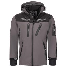 Rock Creek Outdoorjacke Herren Gr&ouml;&szlig;e L schlammfarben / silbergrau / schwarz