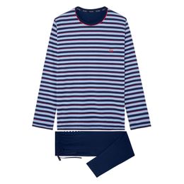 HOM Pyjama ' Long Sleepwear Atlantic ' Herren Gr&ouml;&szlig;e S blau / dunkelblau