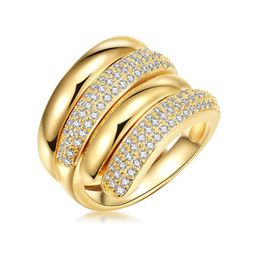 Lulu & Jane Lulu & Jane Ring Damen Gr&ouml;&szlig;e 56 gold / wei&szlig;