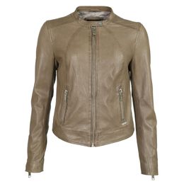 Maze Bikerjacke mit coolen Zippern ' Grenada ' Damen Gr&ouml;&szlig;e S braun