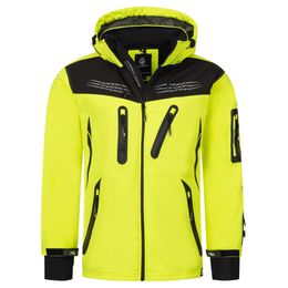 Rock Creek Outdoorjacke Herren Gr&ouml;&szlig;e M neongelb / silbergrau / schwarz