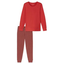 Schiesser Pyjama ' Comfort Essentials ' Damen Gr&ouml;&szlig;e S/M beere Winterkleid