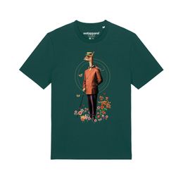 Watapparel T-Shirt ' Fancy Llama ' Herren Gr&ouml;&szlig;e XS dunkelgr&uuml;n / mischfarben