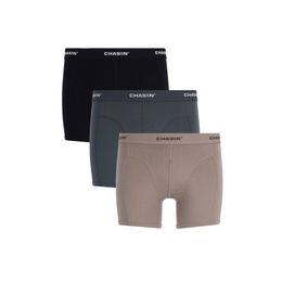 CHASIN' Chasin' Boxershorts Herren Gr&ouml;&szlig;e L taupe / petrol / schwarz