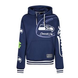 Recovered Kapuzensweatshirt 'NFL Seahawks Emerald City' Damen Gr&ouml;&szlig;e S blau