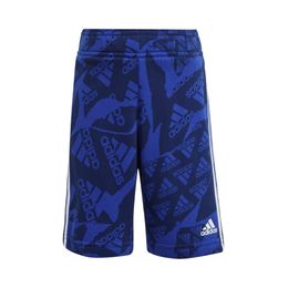 adidas Sportswear Sportshorts Jungen Gr&ouml;&szlig;e 104 blau / marine / wei&szlig;