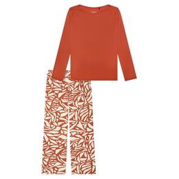 Schiesser Pyjama 'Selected Premium' Damen Gr&ouml;&szlig;e L orange Winterkleid
