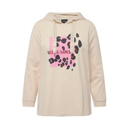 Ulla Popken Sweatshirt Damen Gr&ouml;&szlig;e M/L beige / pink