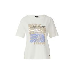 s.Oliver BLACK LABEL T-Shirt Damen Gr&ouml;&szlig;e XS creme / dunkelbeige / royalblau / silber