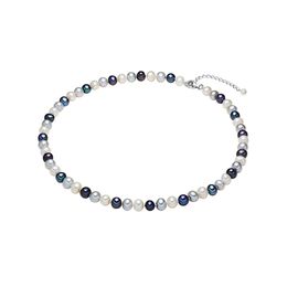Valero Pearls Kette Damen Gr&ouml;&szlig;e 45 blau / hellblau / silber / perlwei&szlig;