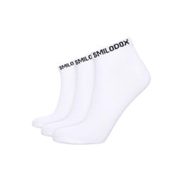 Smilodox Sneaker Socken 3er Pack ' 3er Sneaker Socks ' Herren Gr&ouml;&szlig;e 39/42 wei&szlig;