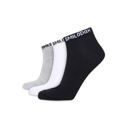Smilodox Sneaker Socken 3er Pack ' 3er Sneaker Socks ' Herren Gr&ouml;&szlig;e 35/38 schwarz