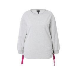 Ulla Popken Sweatshirt Damen Gr&ouml;&szlig;e L/XL hellgrau / pink