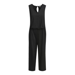 Milano Italy Jumpsuit mit V-Neck und weitem Bein Damen Gr&ouml;&szlig;e 4XL schwarz