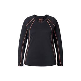 Ulla Popken Shirt Damen Gr&ouml;&szlig;e M/L orange / schwarz
