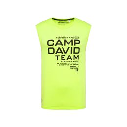 CAMP DAVID Top Herren Gr&ouml;&szlig;e M neongelb / schwarz