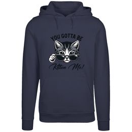 F4NT4STIC Sweatshirt 'K&auml;tzchen You Gotta Be Kitten Me!' Herren Gr&ouml;&szlig;e XXXL marine / dunkelgrau / schwarz / wei&szlig;