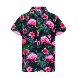 King Kameha Shirt 'Flamingo Flowers' Herren Gr&ouml;&szlig;e 5XL pink