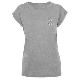 F4NT4STIC T-Shirt 'Looney Tunes Bugs Bunny Breast' Damen Gr&ouml;&szlig;e M nude / grau / schwarz / wei&szlig;