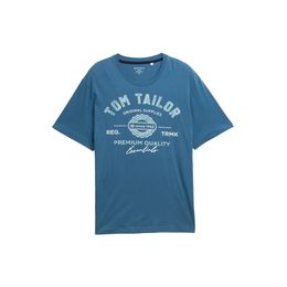 Tom Tailor Men + T-Shirt Herren Gr&ouml;&szlig;e 5XL cyanblau / hellblau
